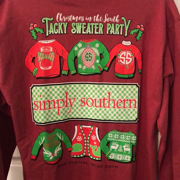 Simply Southern | Tops | Simplysouthern Tacky Christmas Sweater Long ...
